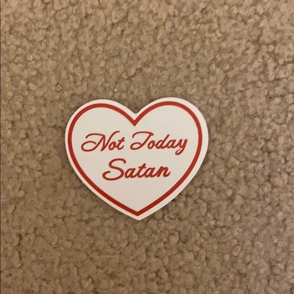 Other | Not Today Satan Heart Sticker | Poshmark
